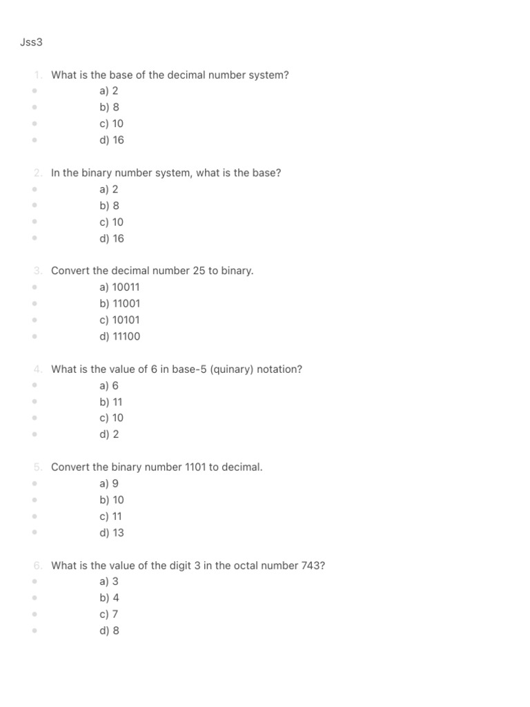 Jss3 Mathematics | PDF