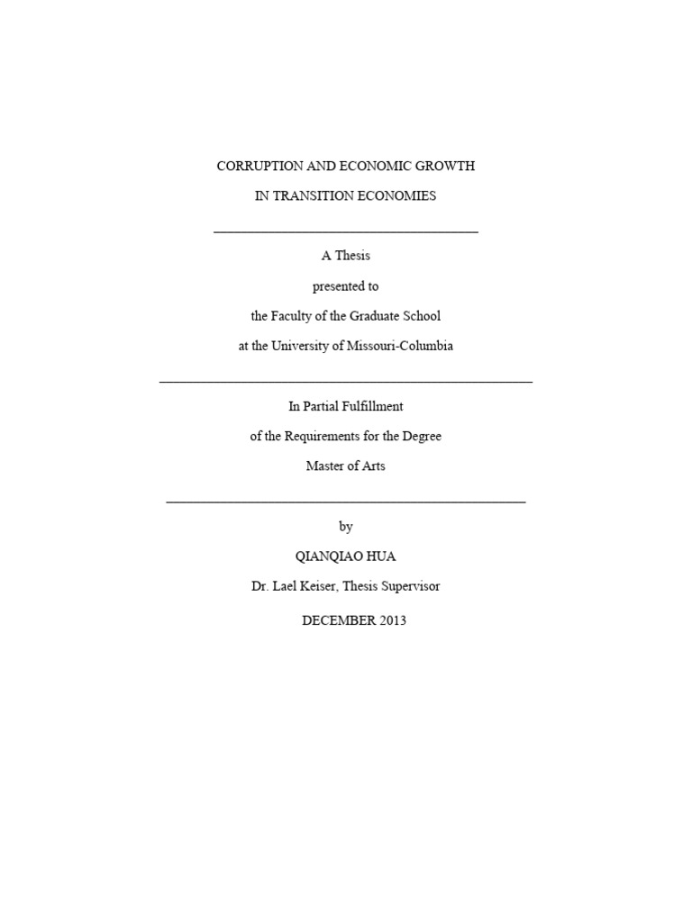 Corruption and Economic - Growth Research | PDF