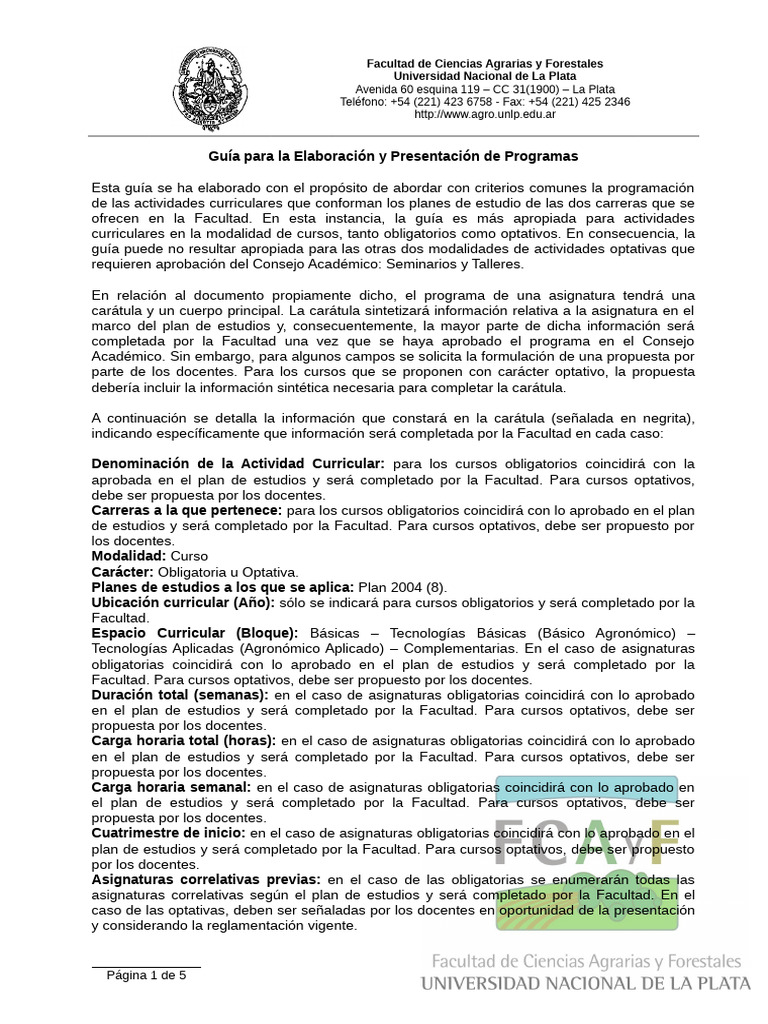 Fcayf Guia Presentacion Programas 2008 | PDF