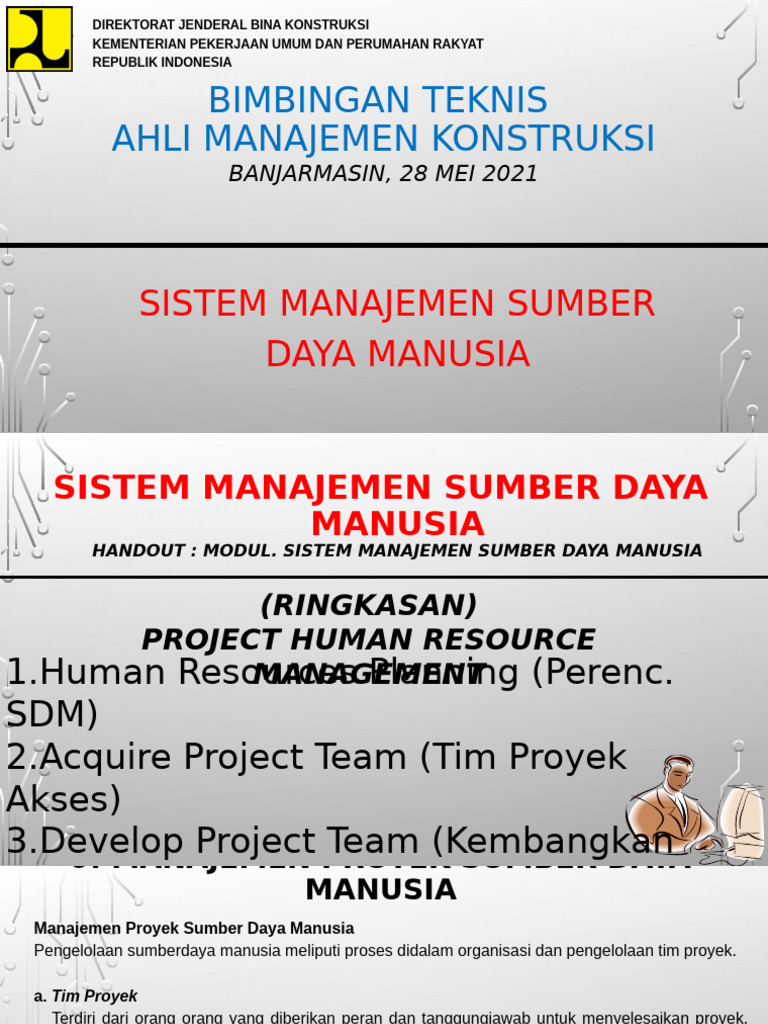 Sistem Manajemen Sumber Daya Manusia | PDF