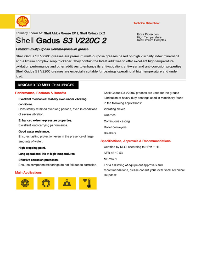 Grease Gadus S3 V220 2 Msds | PDF