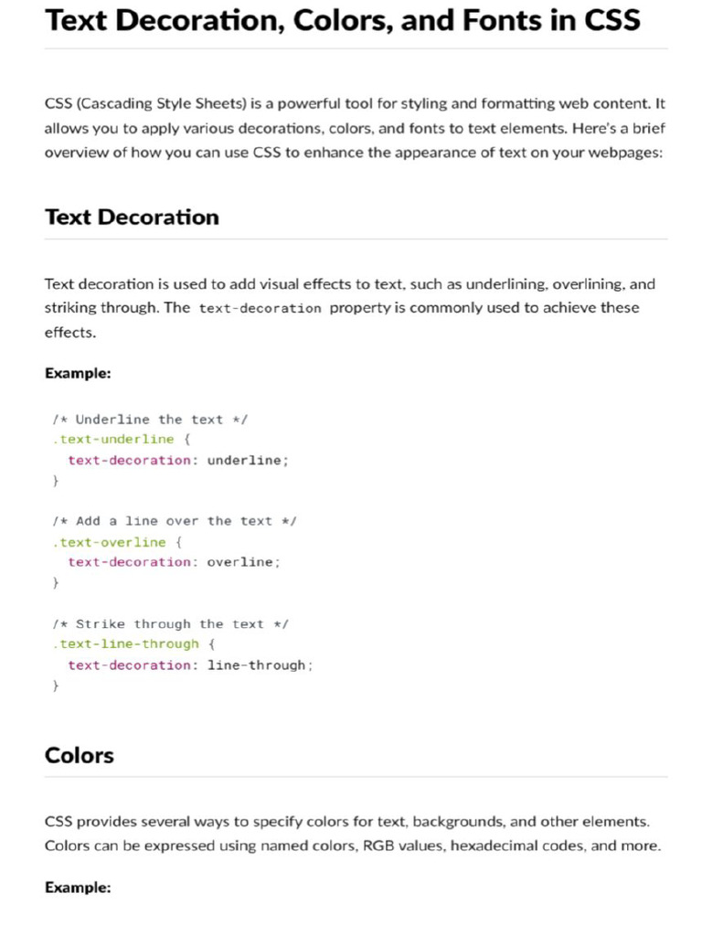 Text Decoration | PDF