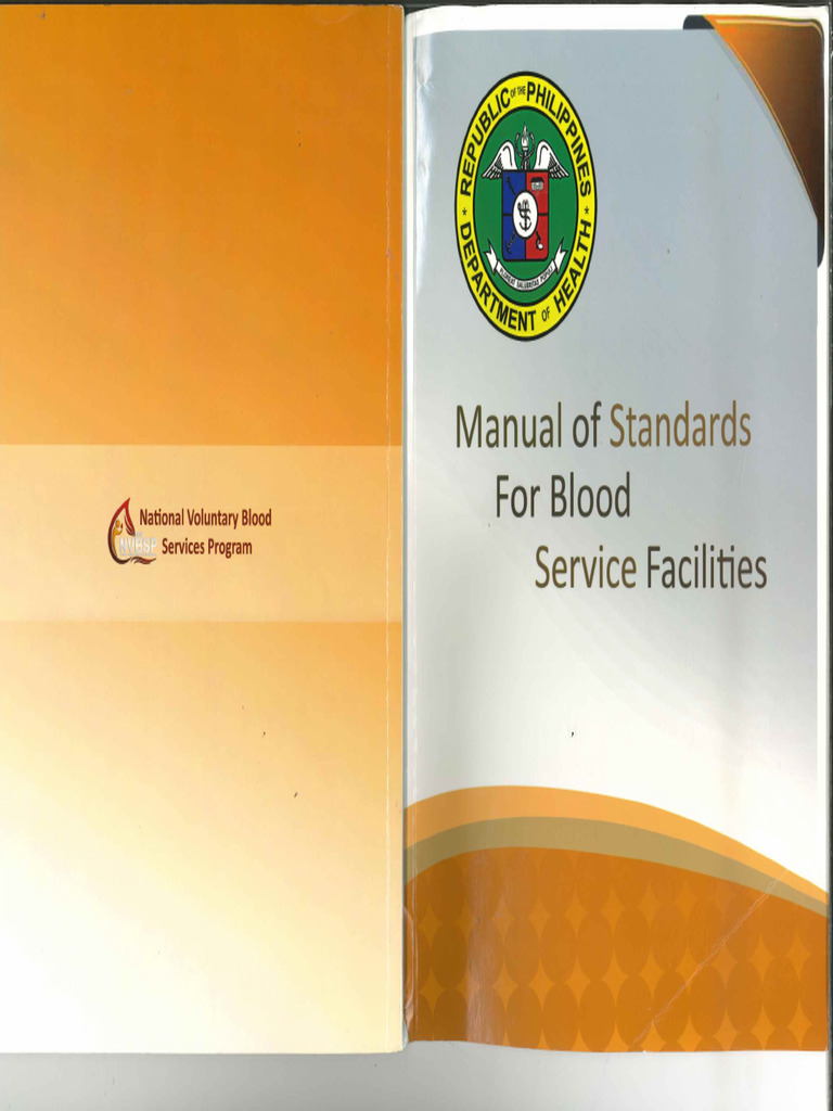 Manual of Standards For Blood Service Facilities | PDF