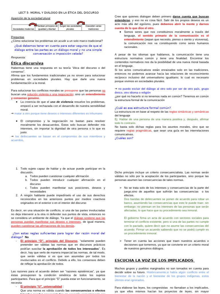 Lect 5 Moral y Dialogo | PDF