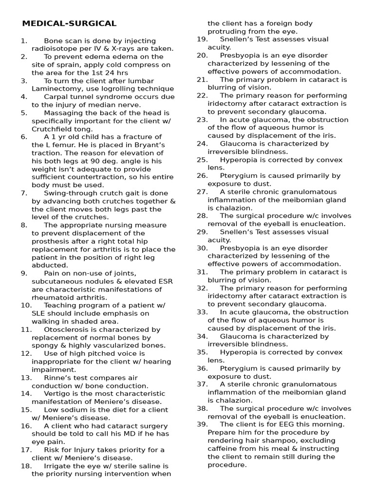 Medical Surgical | PDF