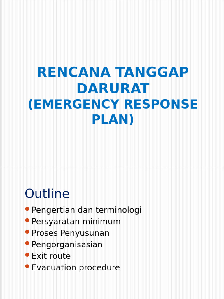 Emergency Response Plan | PDF