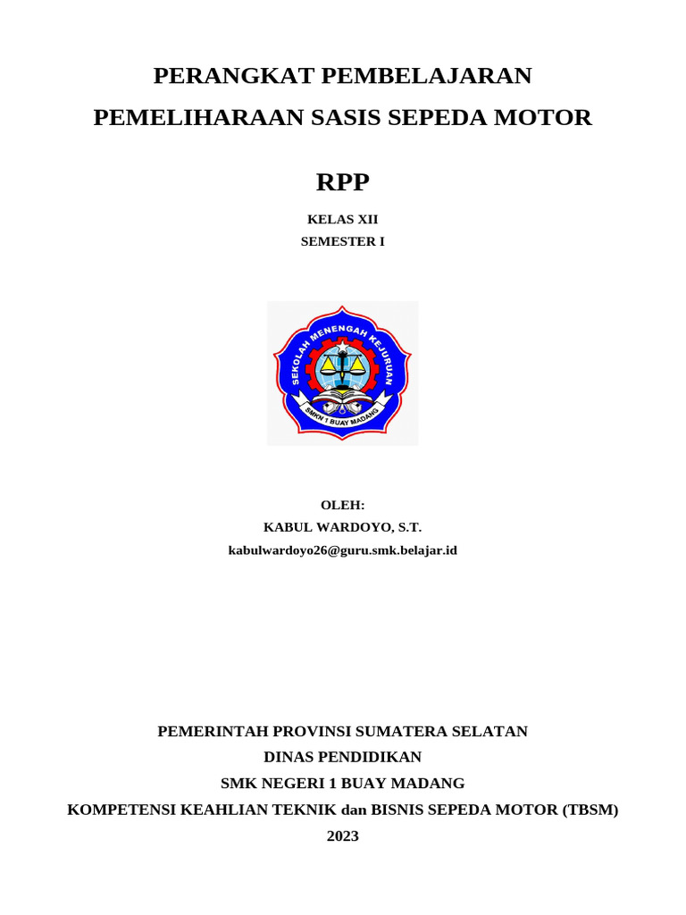 RPP PSSM Tanpa Materi | PDF
