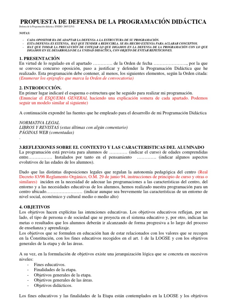 Esquema General de Defensa de La Programacion | PDF | Evaluación | Plan de estudios