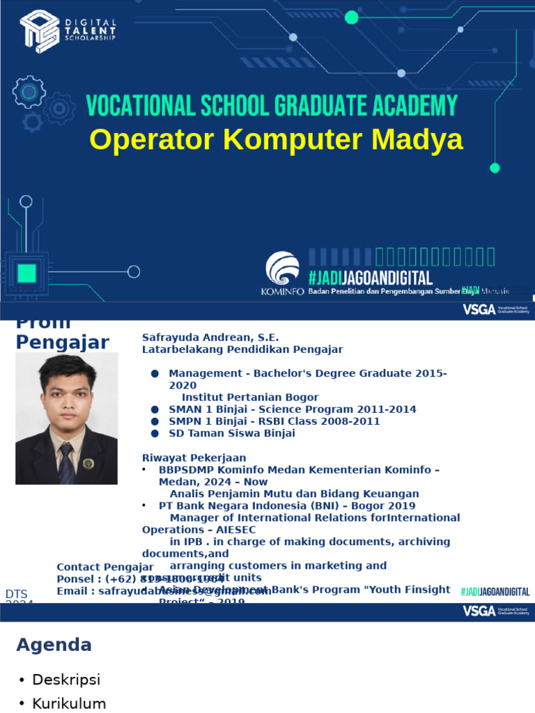 Bahan Ajar - Operator Komputer Madya 01 | PDF
