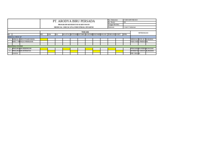 Form Medical Check Up Karyawan | PDF