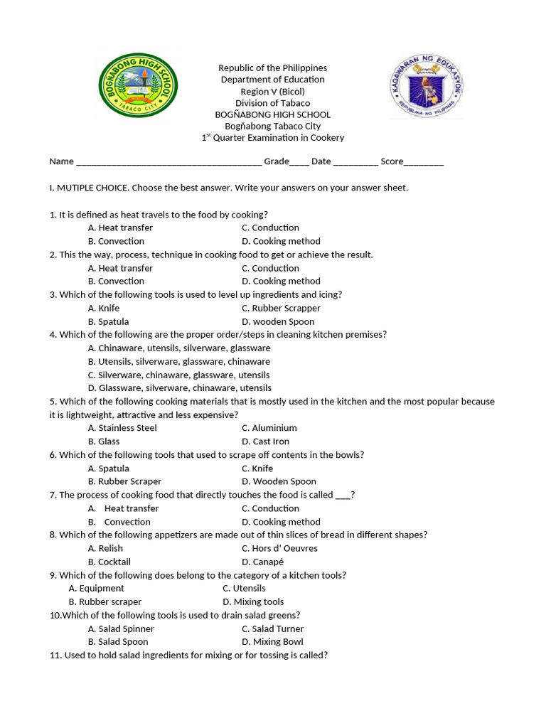 1st Q- Exam | PDF