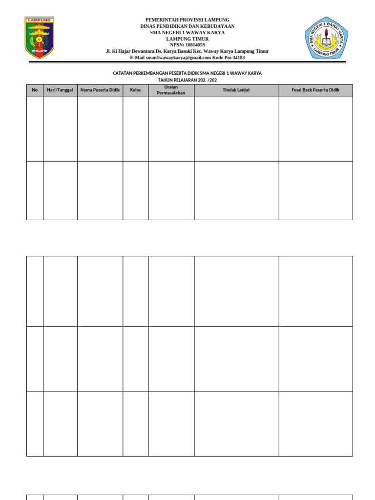 Catatan Guru BK | PDF