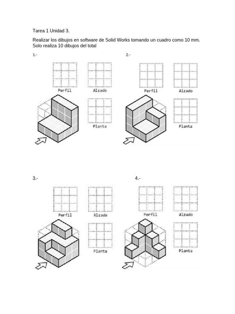 Tarea 1 Unidad 3. Dibujo Industrial | PDF Tarea 1 Unidad 3. Dibujo Industrial | PDF