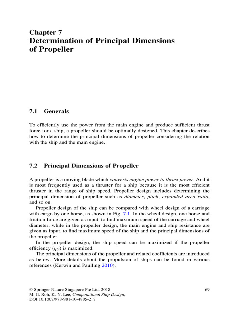 Principal Dimensions of Propeller | PDF