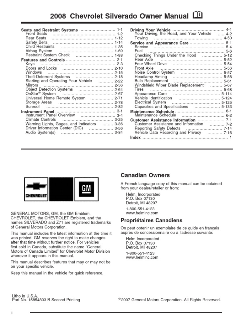 Surprising 2011 Chevy Silverado Owners Manual Pictures