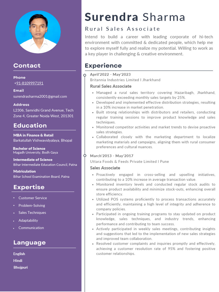 Surendra Sharma Resume | PDF