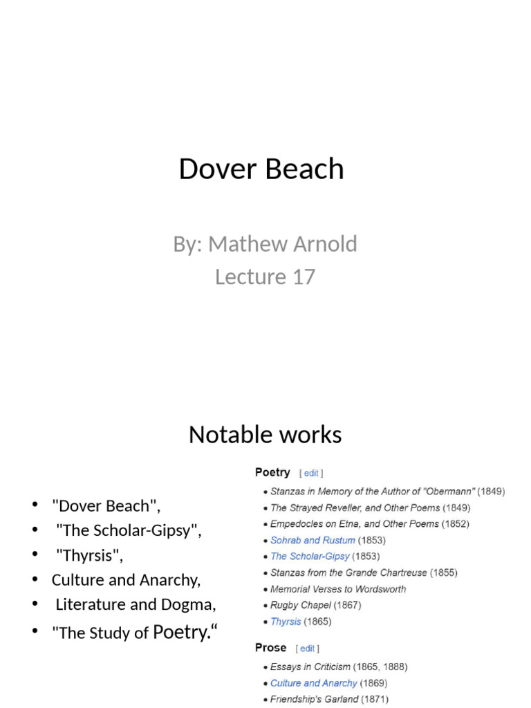 Dover Beach | PDF