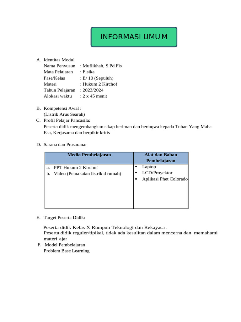 Modul Ajar Ukin | PDF