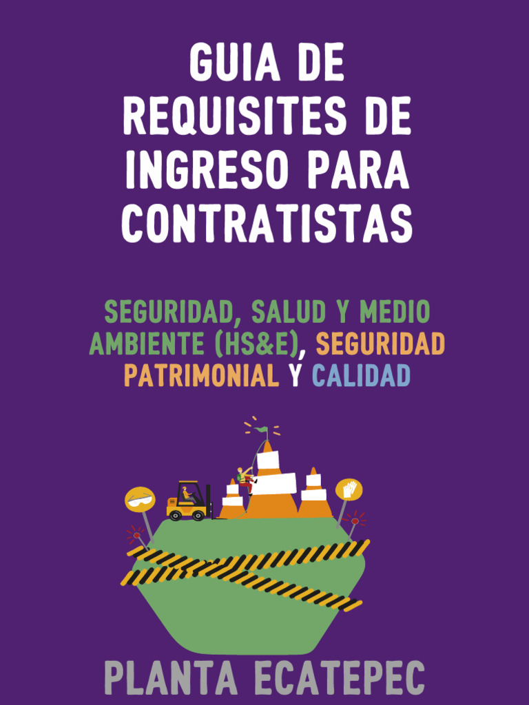 Guía de REQUISITOS de Ingreso para Trabajo Con Contratistas - Ecatepec (HSE&Q) | PDF