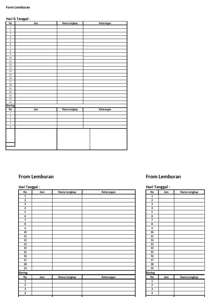 Form Lemburan | PDF