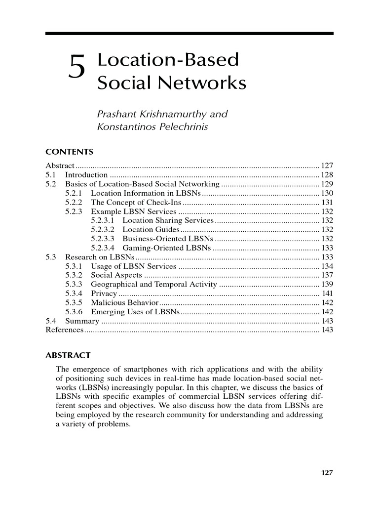 Location Based Social Networks Pdf