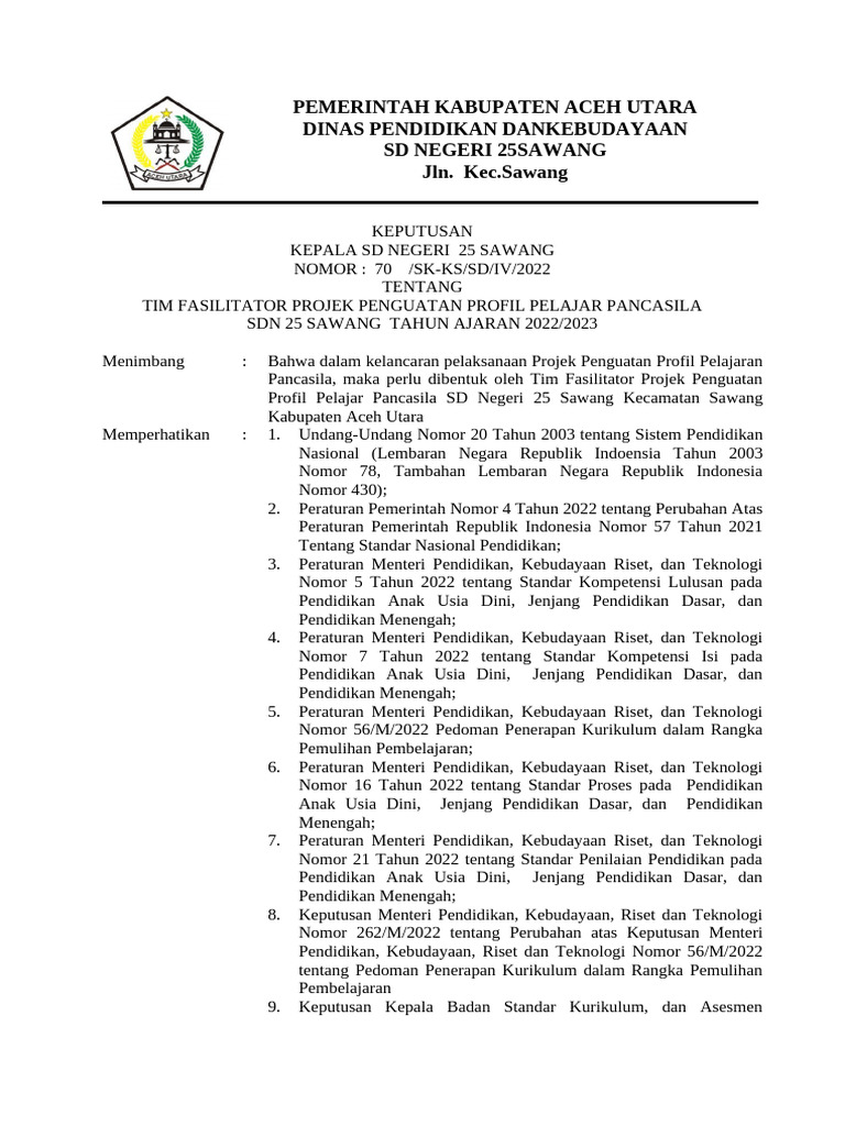 SK Koordinator P5 | PDF