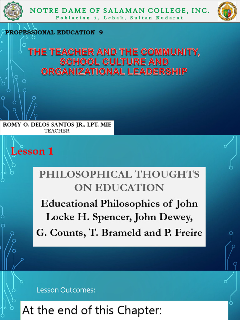 Prof Ed 9 Lesson 1 | PDF