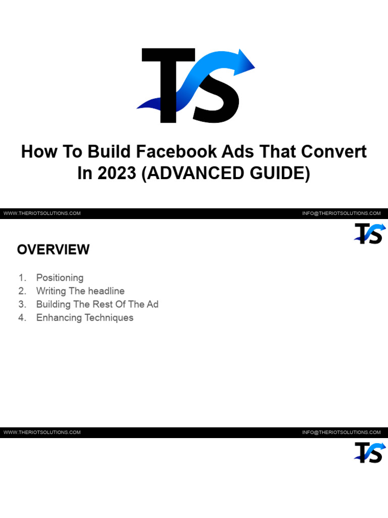 How To Build Ads That Convert V1.0 (TS - INTERNAL) | PDF