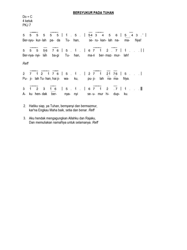 PKJ 7 Bersyukur Pada Tuhan | PDF