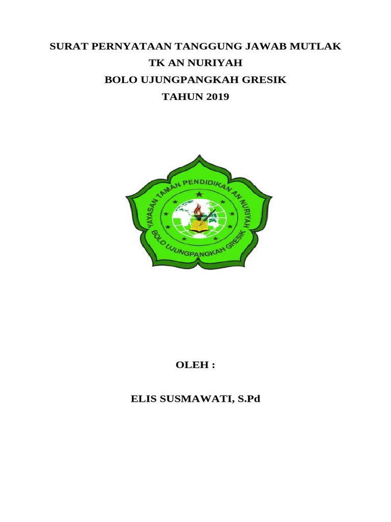 Cover Surat Pernyataan Tanggung Jawab Mutlak | PDF