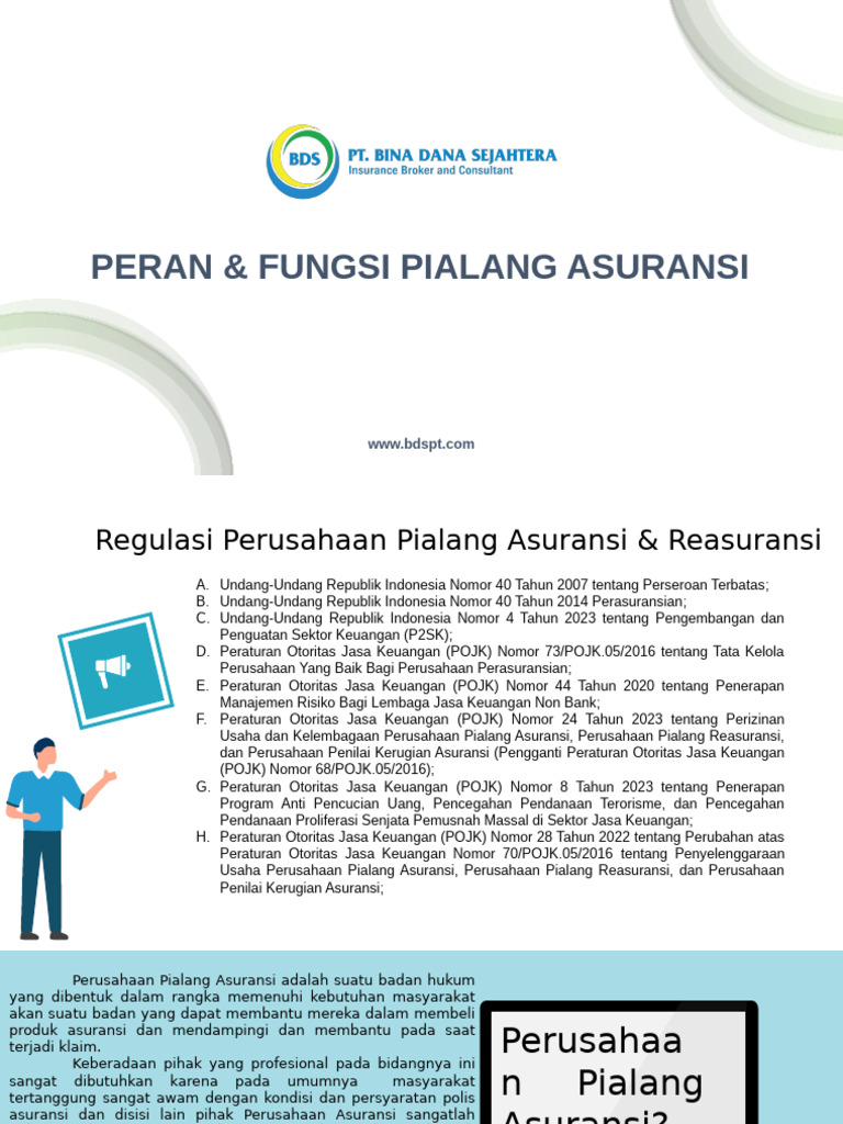 Peran Dan Fungsi Pialang Asuransi | PDF