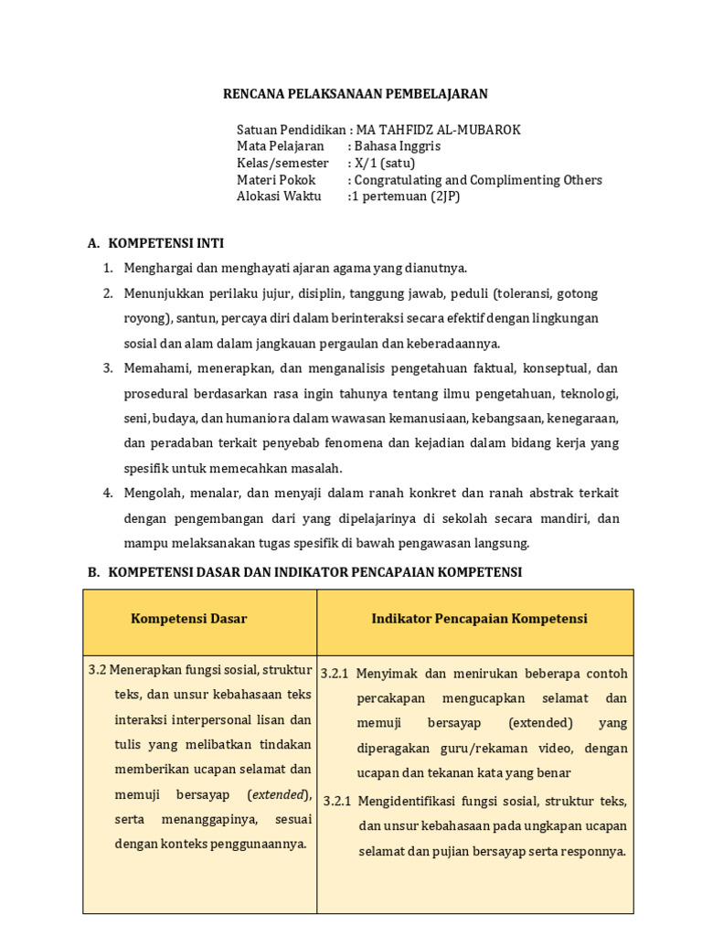 RPP Dan Penilaian | PDF