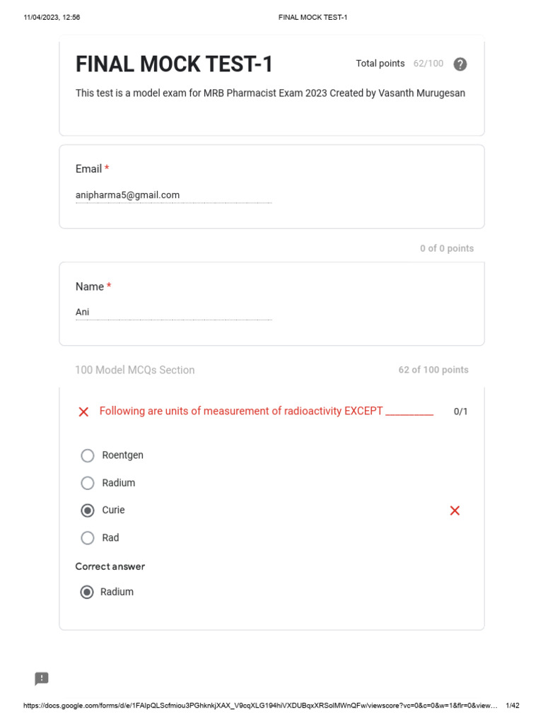 Final Mock Test-1 | PDF