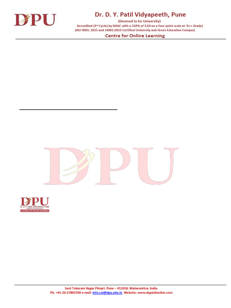 Important Notice to All Learners of DPU COL | PDF