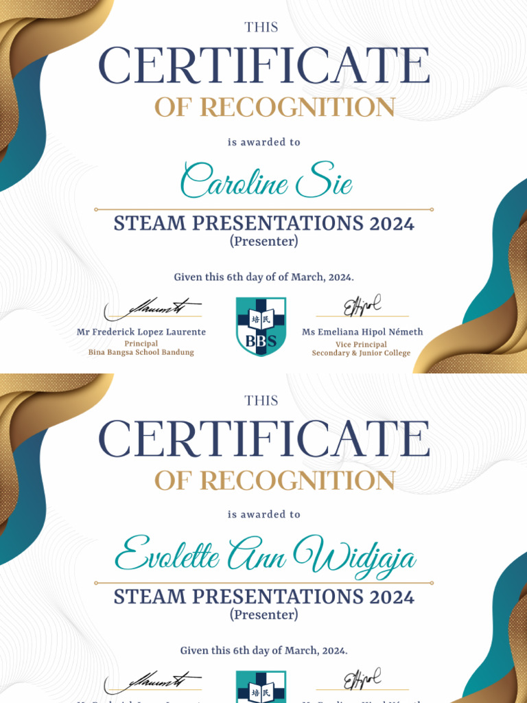 SCIMATECH Week 2024_Certificates | PDF