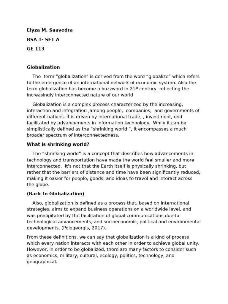 Globalization-Process-of-Interaction | PDF