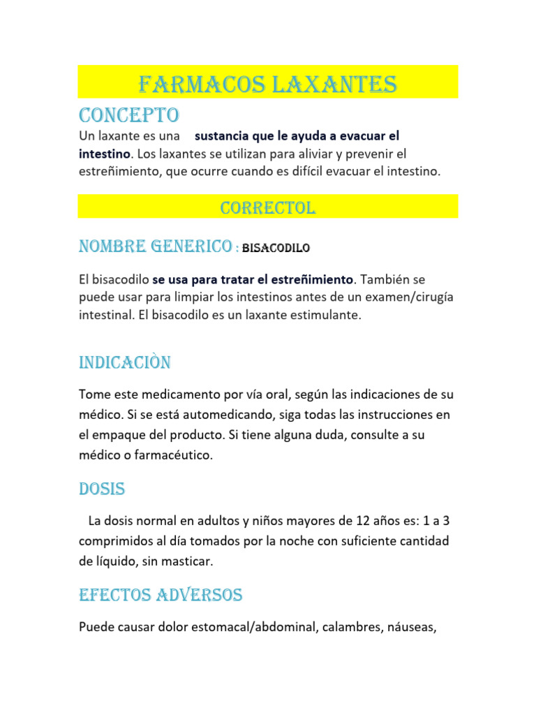 Farmacos Laxantes | PDF