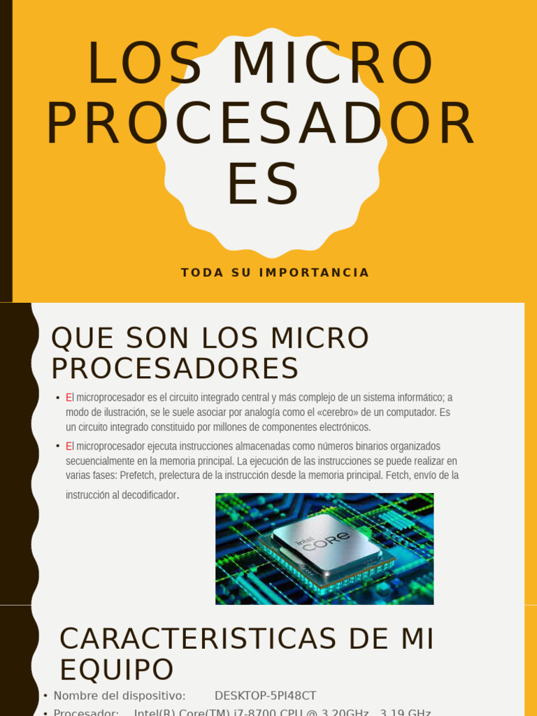 Los Micro Procesadores | PDF