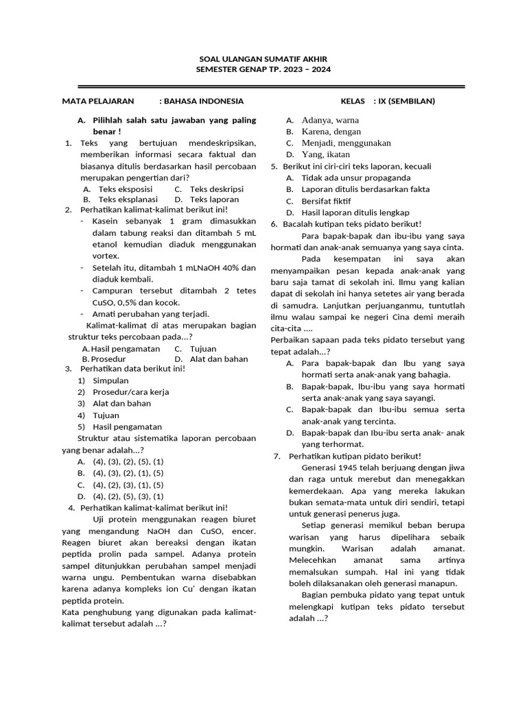 Soal Buk Ira B.indo | PDF