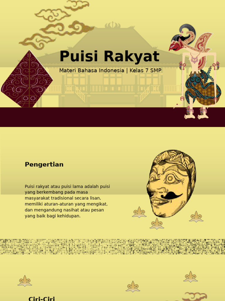 Puisi Rakyat Presentasi Interaktif | PDF