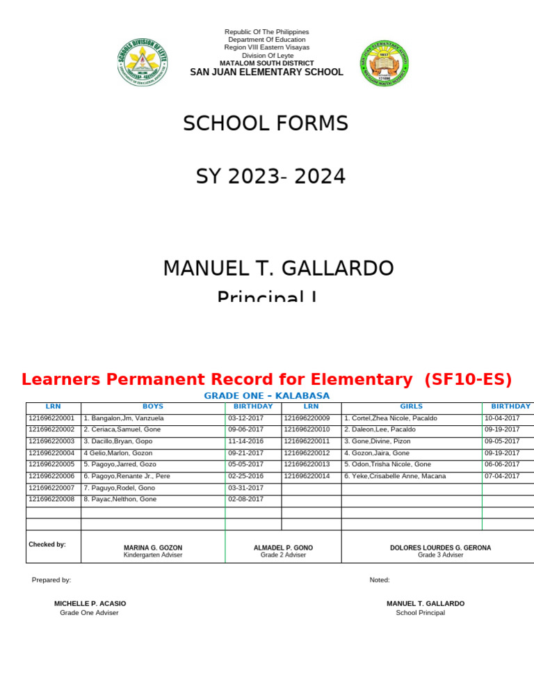 sf10 Cover 2024 | PDF