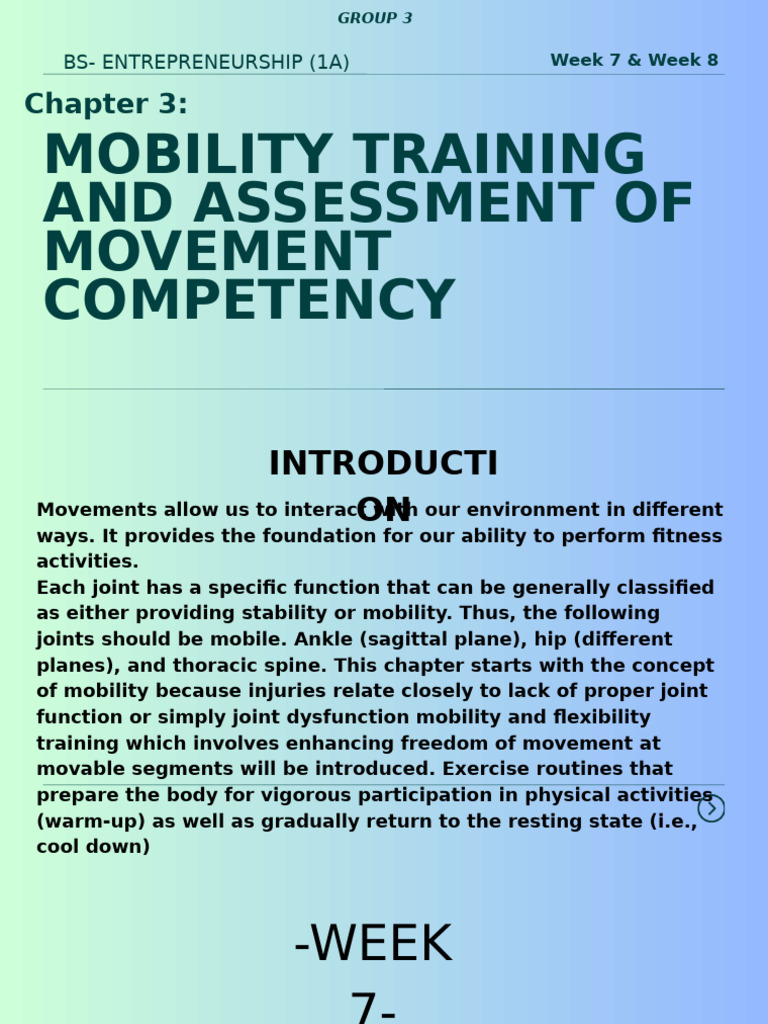Pathfit - Movement Competency Training | PDF