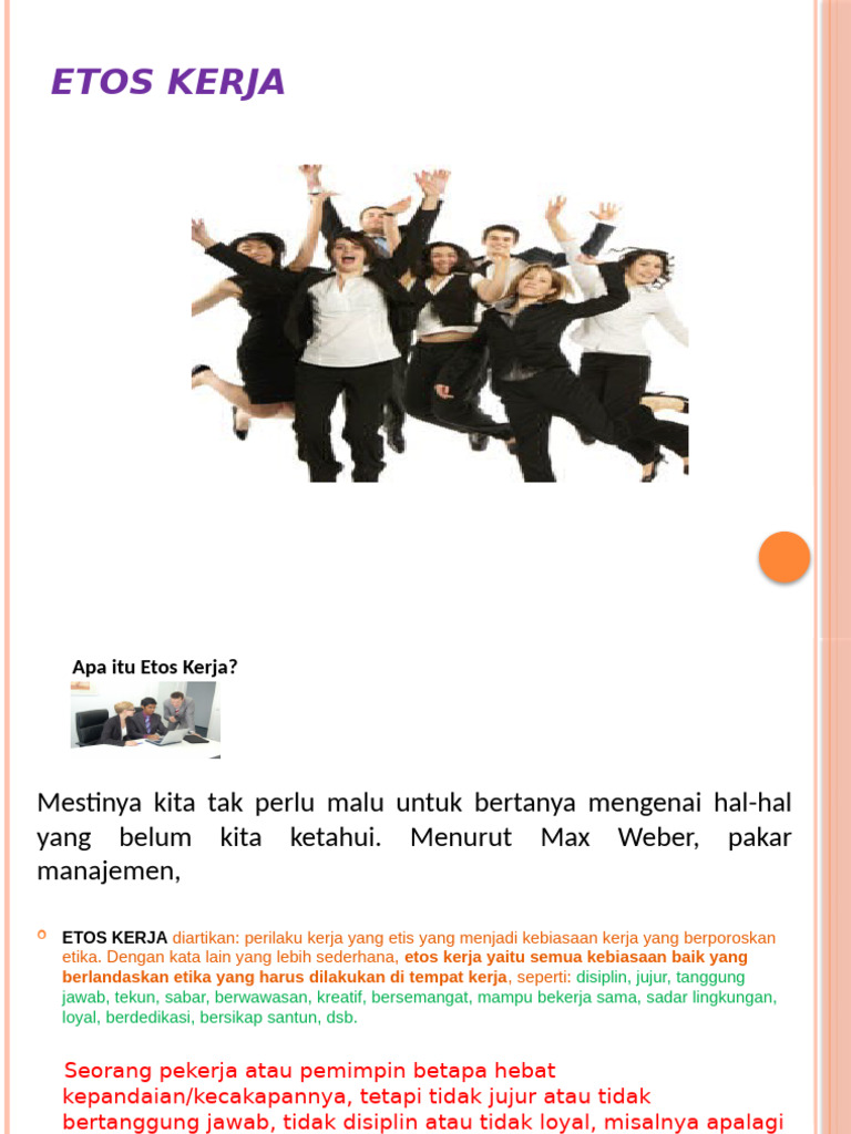 Presentasi Etos Kerja | PDF