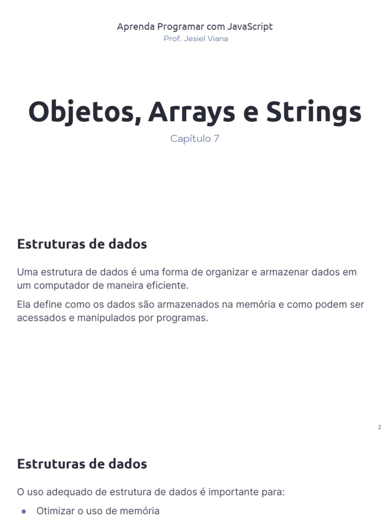 Javascript Objetos Y Arrays Pdf Programación Orientada A Objetos Informática
