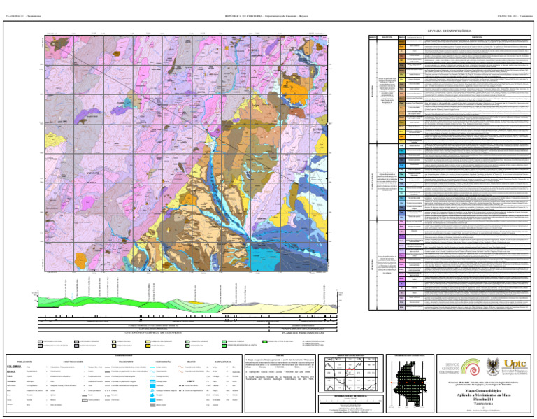 Mapa Geomorfológico Aplicado A Movimientos en Masa Plancha 211 | PDF