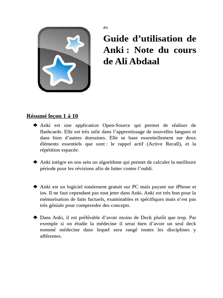Guide Anki | PDF