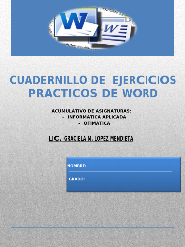 CUADERNILLO DE TRABAJO PRACTICO DE WORD 2024 | PDF