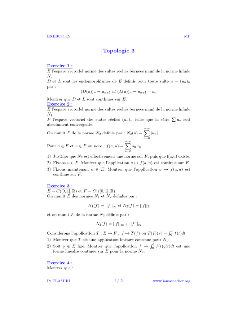 Exos Toplogie3 | PDF