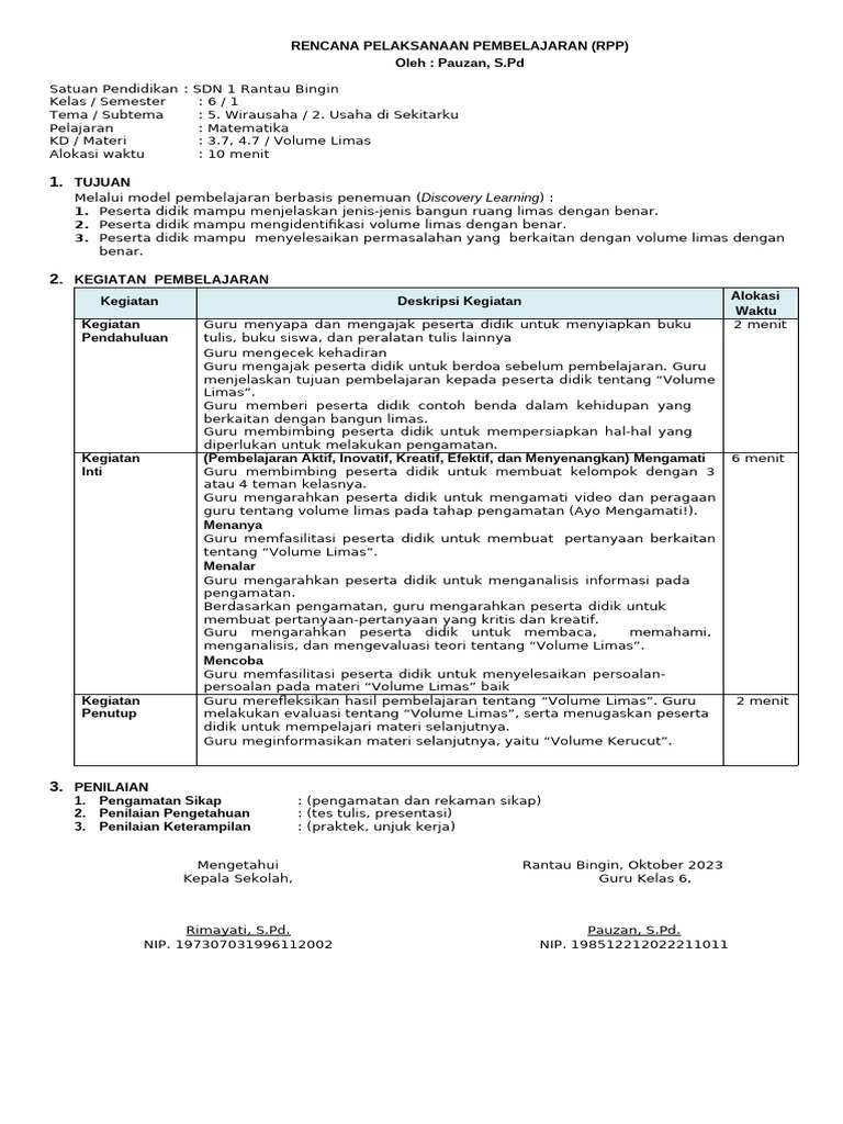 RPP Simulasi Guru Penggerak | PDF