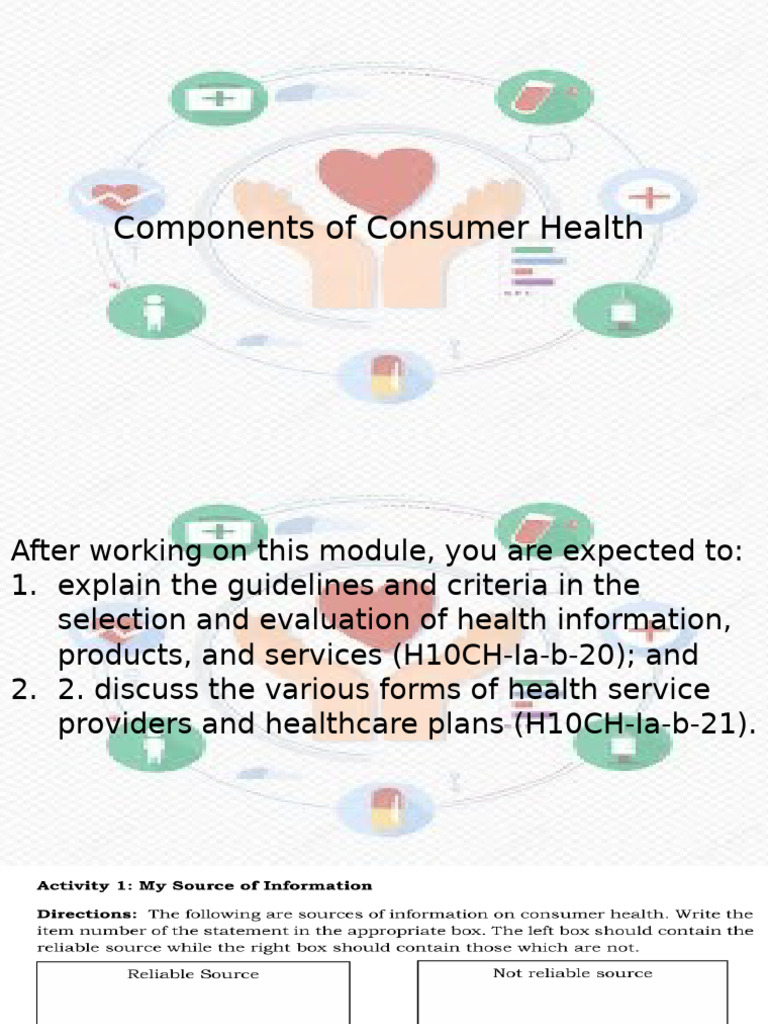 Health lesson 1 | PDF